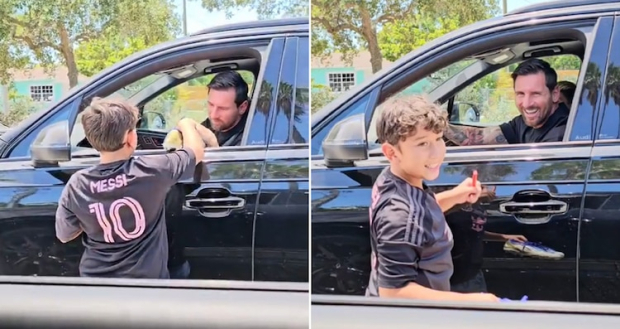 Lionel Messi sorprendió a un niño en las calles de Miami: el tierno ...